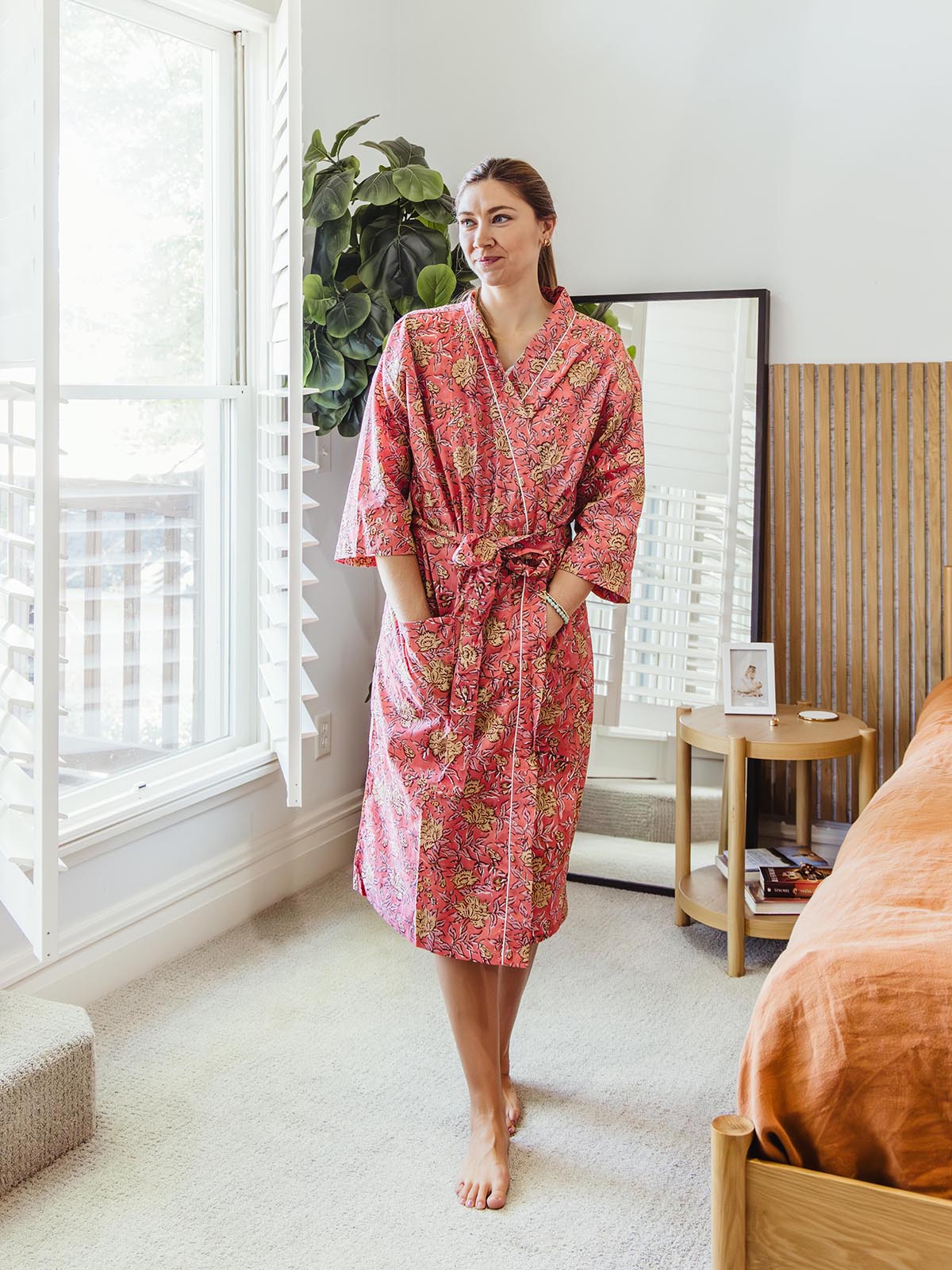 Loverly Block Print Cotton Robe | Joffa Marketplace
